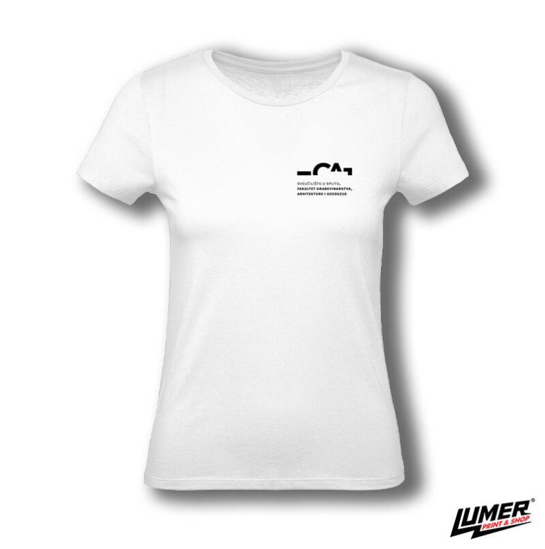 FGAG ženska bijela majica mali logo – Lumer Shop FGAG ženska bijela majica mali logo – Lumer Shop